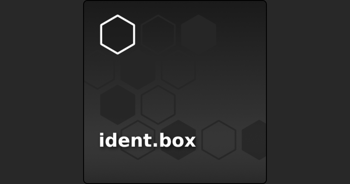 ident.box - Profile | .box